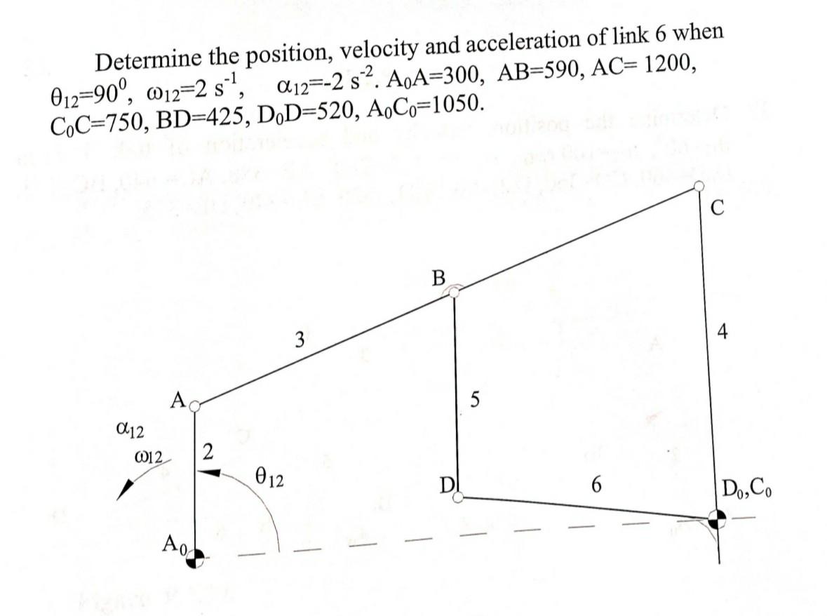 Solved Determine the position, velocity and acceleration of | Chegg.com