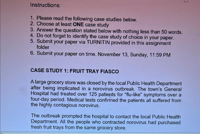 Solved Instructions: 1. Please read the following case | Chegg.com