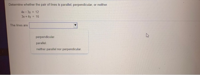 Solved Determine whether the pair of lines is parallel, | Chegg.com