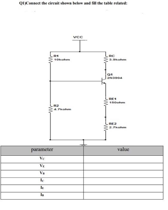 Solved vcc = 16 v I Want this circuit in the multisim and | Chegg.com