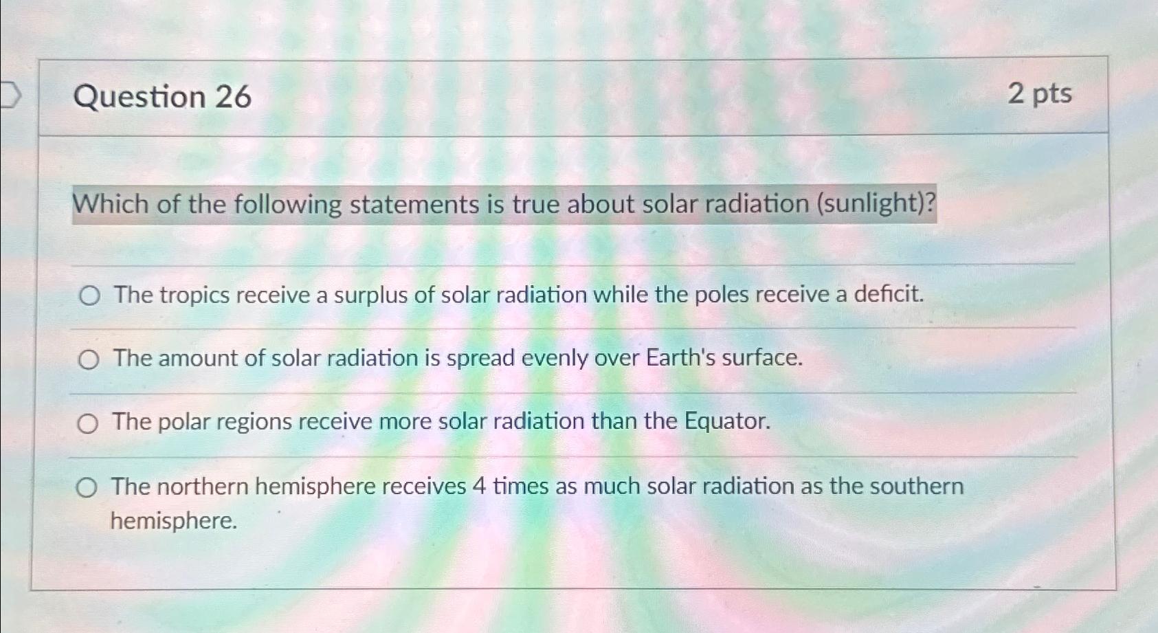 Solved Question 262 ﻿ptsWhich of the following statements is | Chegg.com