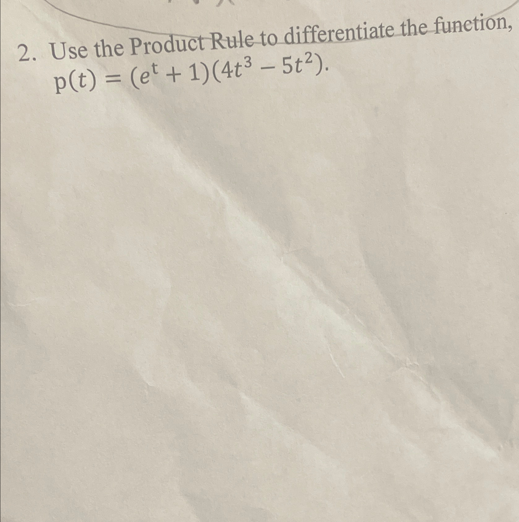Solved Use the Product Rule to differentiate the | Chegg.com