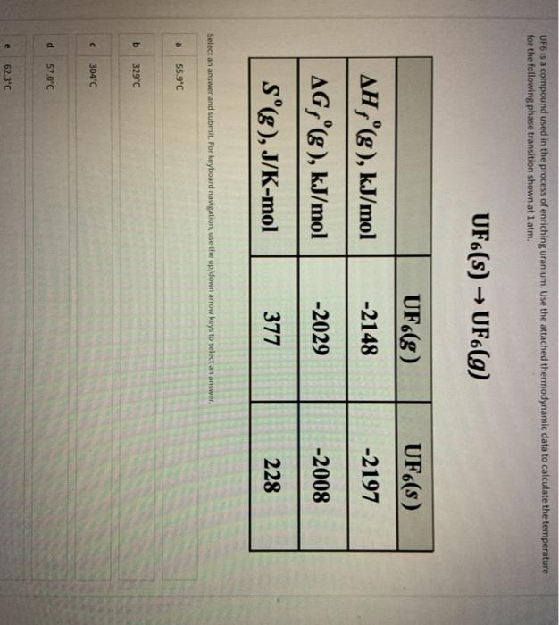 Solved UF6 is a compound used in the process of enriching | Chegg.com