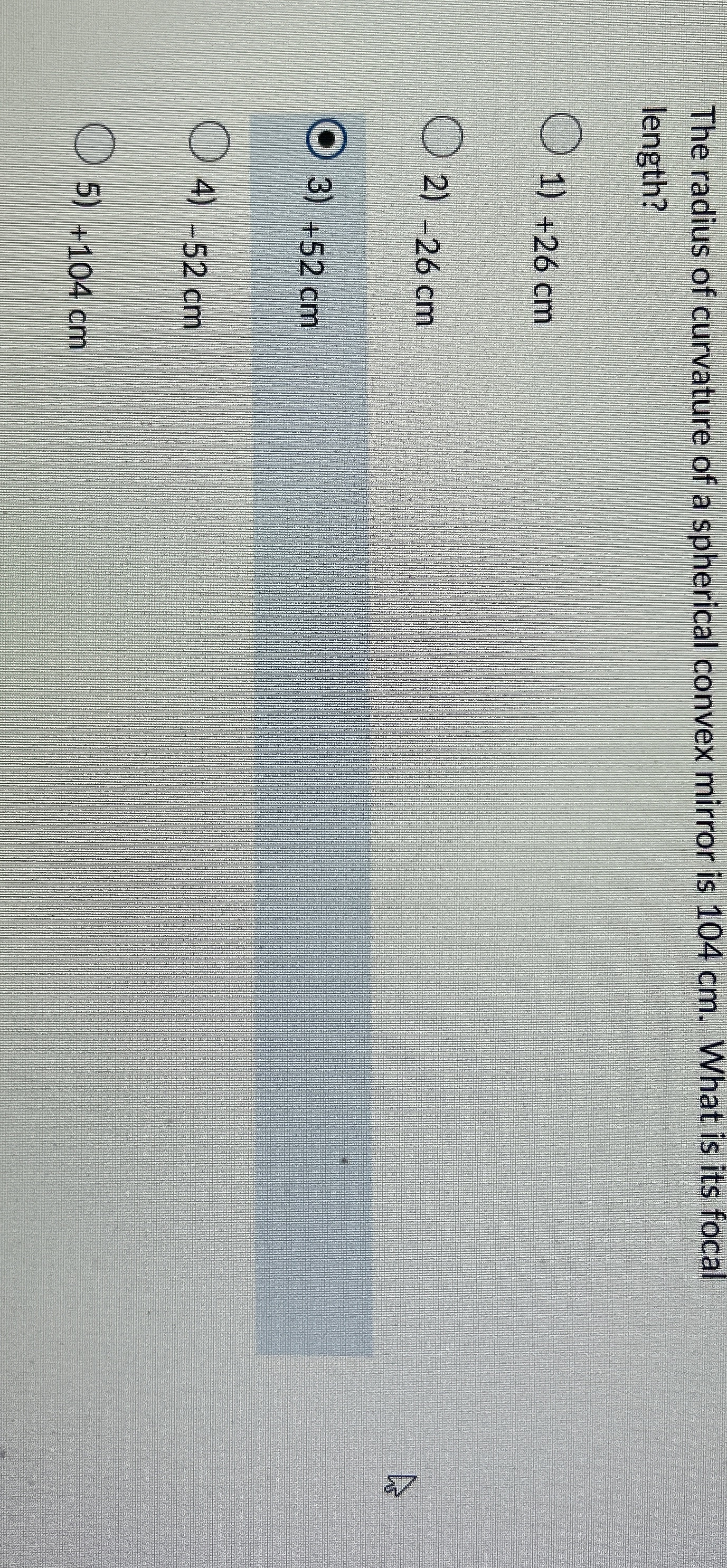 Solved The radius of curvature of a spherical convex mirror | Chegg.com