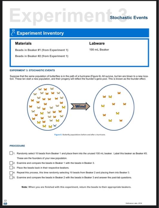 Solved EXPERIUENT 3: STOCHASTIC EVENTS Sucpose that the same | Chegg.com