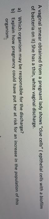 Solved A vaginal smear obtained from a pregnant lady shows | Chegg.com