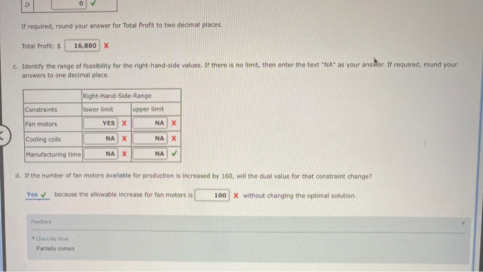 Solved Optimal Objective Value 16880.00000 Variable | Chegg.com