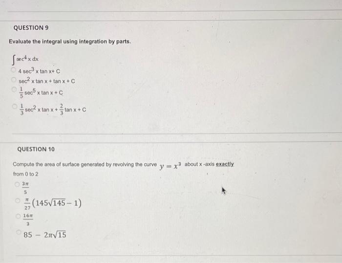 Solved Evaluate the integral using integration by parts. | Chegg.com