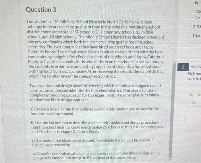 Solved The students at Middleberg School District in North | Chegg.com