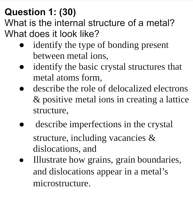 Solved Question 1: (30) What is the internal structure of a | Chegg.com