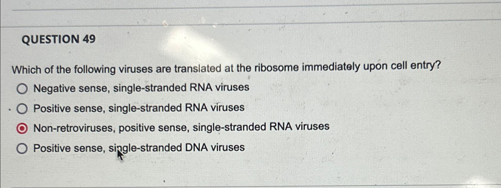 Solved QUESTION 49Which of the following viruses are | Chegg.com