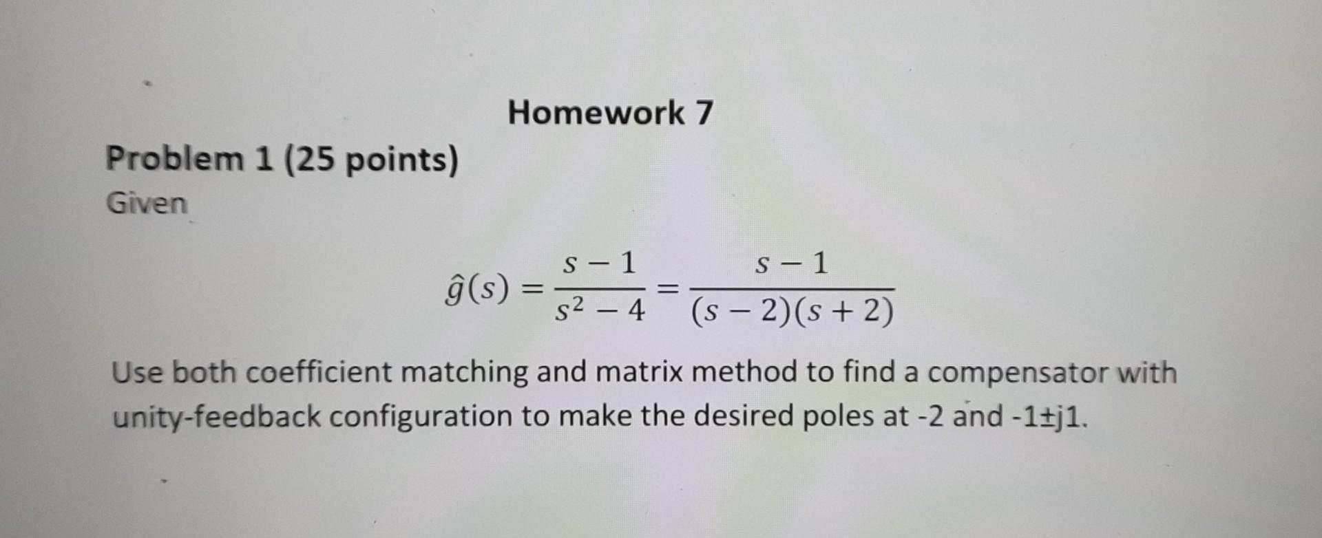Problem 1 (25 points) Given | Chegg.com