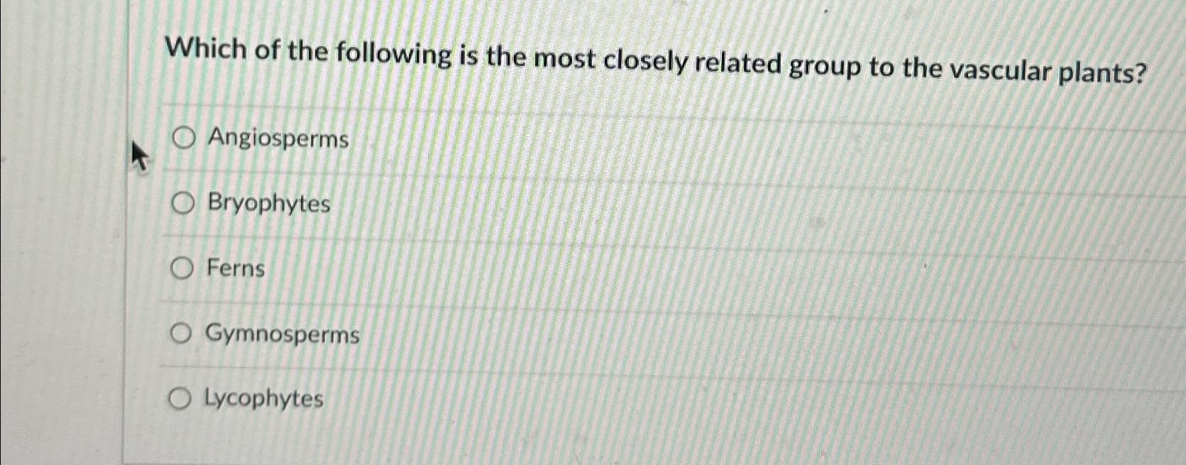 Solved Which of the following is the most closely related | Chegg.com