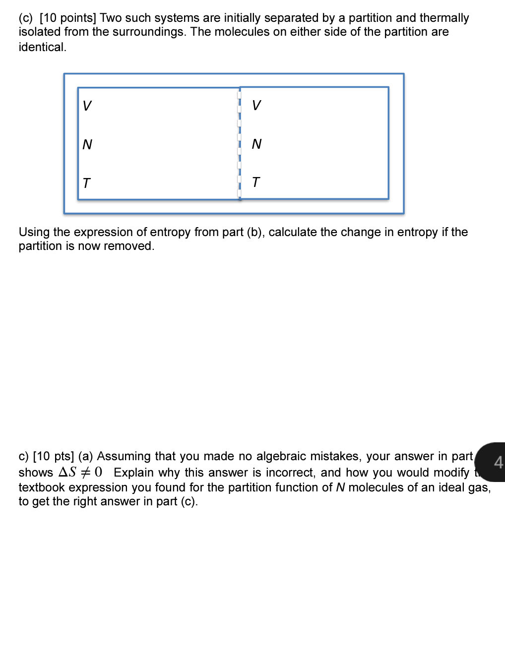 Solved (c) [10 points] Two such systems are initially | Chegg.com