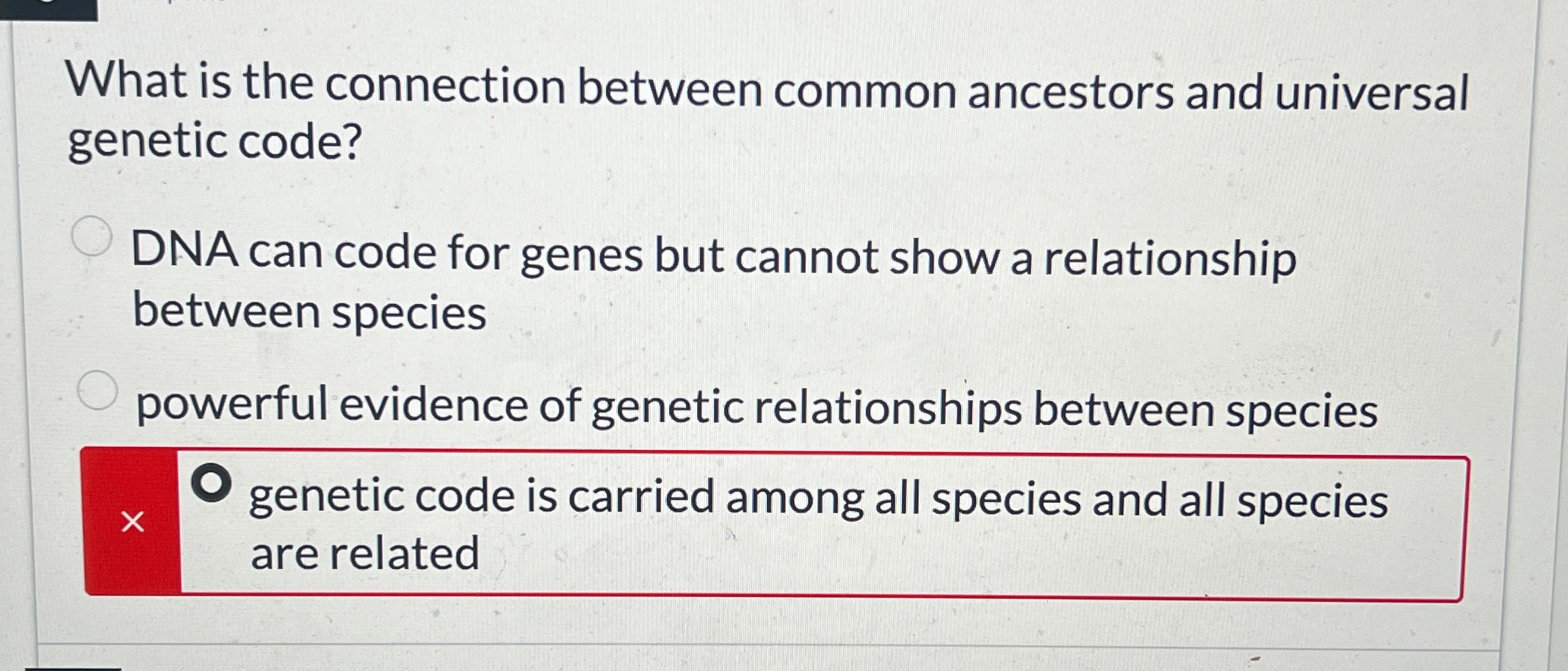 Solved What is the connection between common ancestors and | Chegg.com