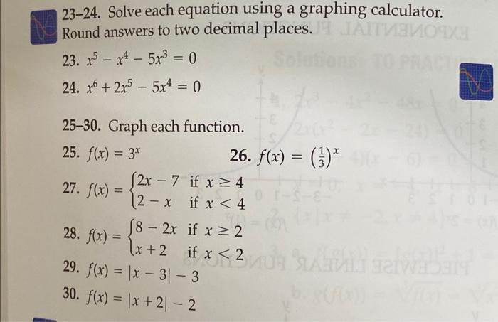 Solved MO 23–24. Solve each equation using a graphing | Chegg.com