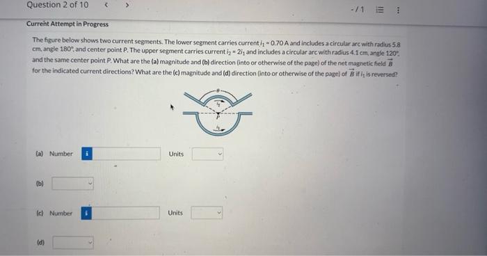 Solved The figure below shows two current segments. The | Chegg.com