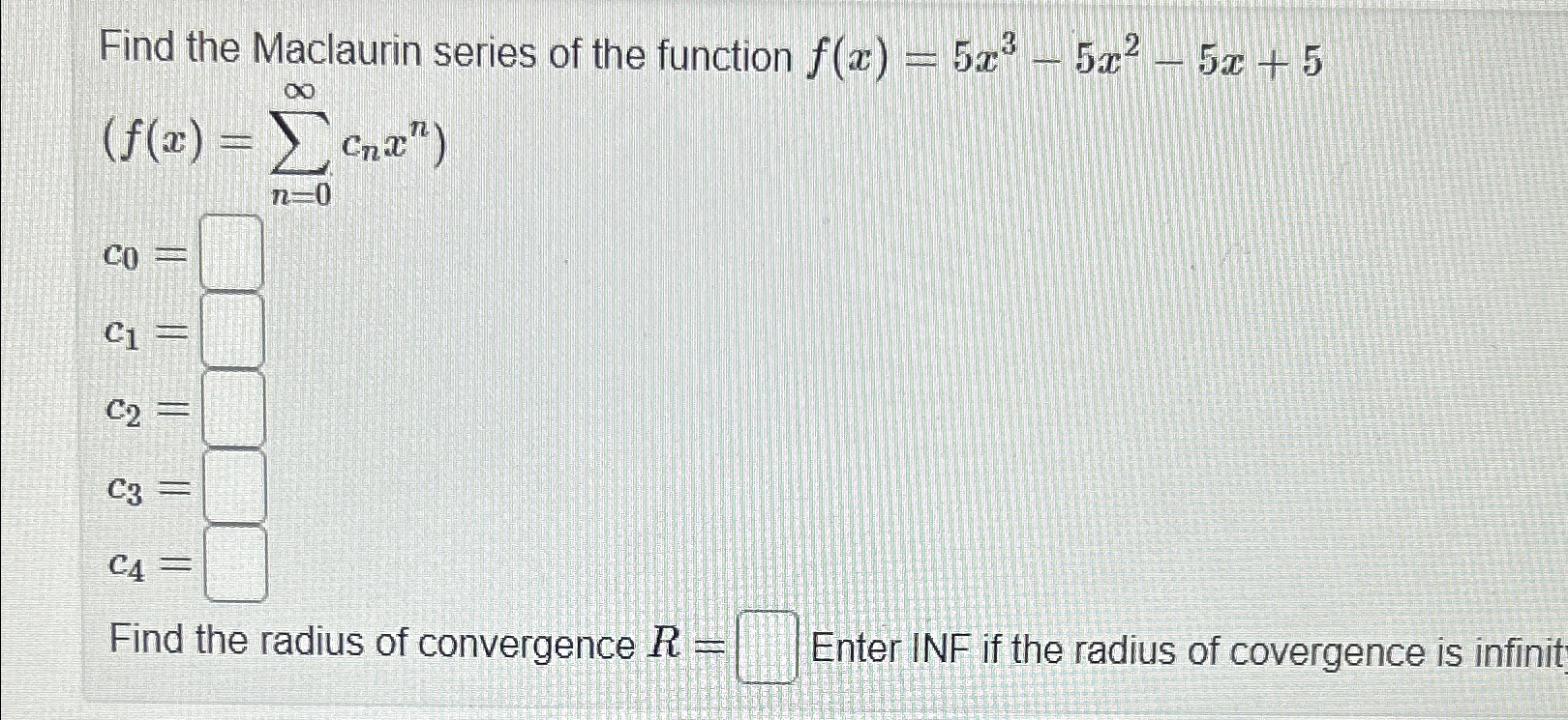 Solved Find the Maclaurin series of the function | Chegg.com
