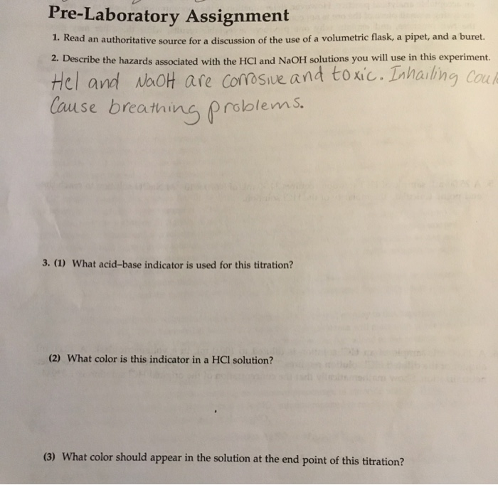 Pre-Laboratory Assignment 1. Read an authoritative | Chegg.com