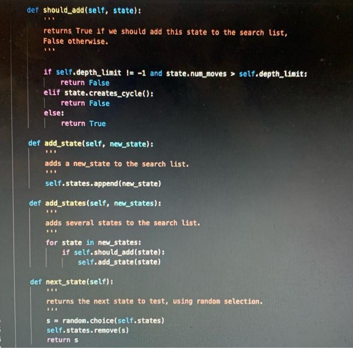 Solved Complete questions 1-3 on the searcher python file. | Chegg.com