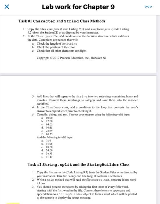 Task \#1 Character and String Class Methods 1. Copy | Chegg.com