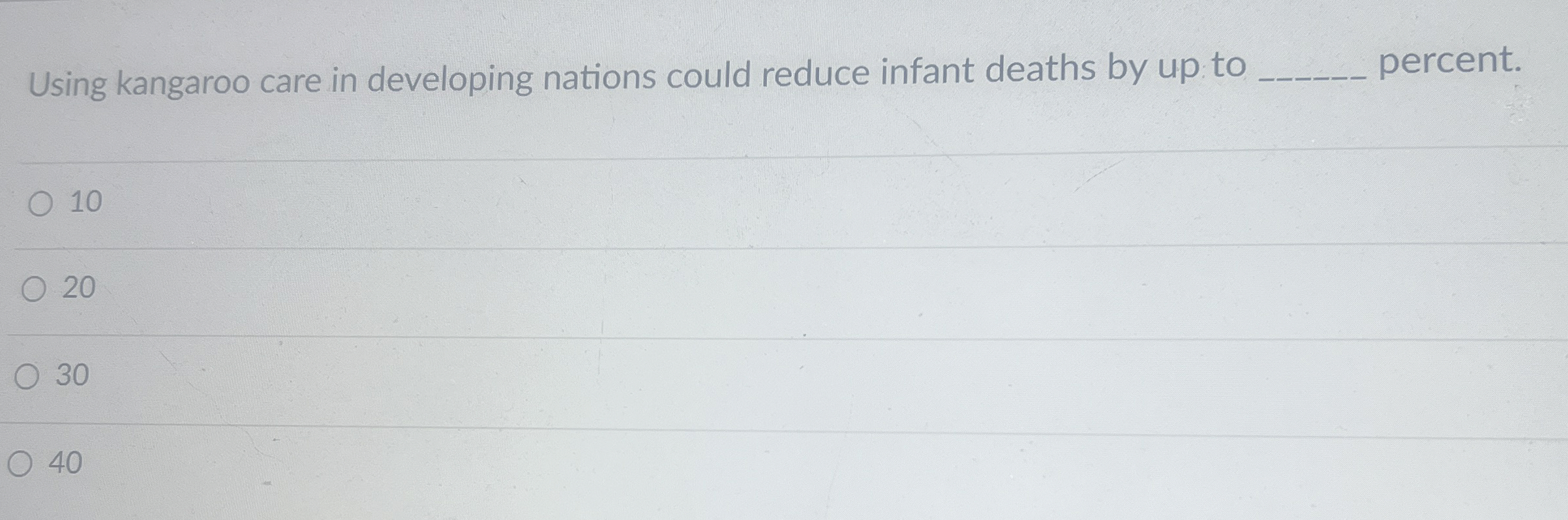 Solved Using kangaroo care in developing nations could | Chegg.com