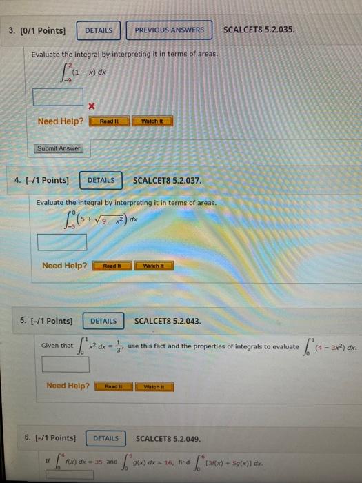 Solved 3. [0/1 Points] DETAILS PREVIOUS ANSWERS SCALCET8 | Chegg.com
