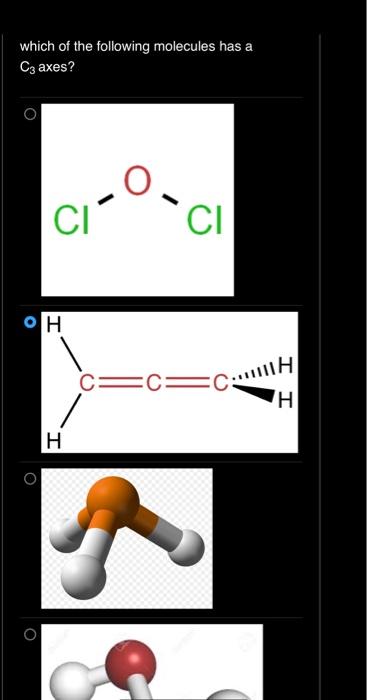 Solved which of the following molecules has a C3 axes?80β | Chegg.com
