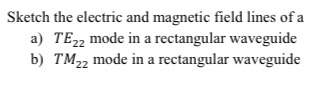 Solved Sketch the electric and magnetic field lines of a a) | Chegg.com