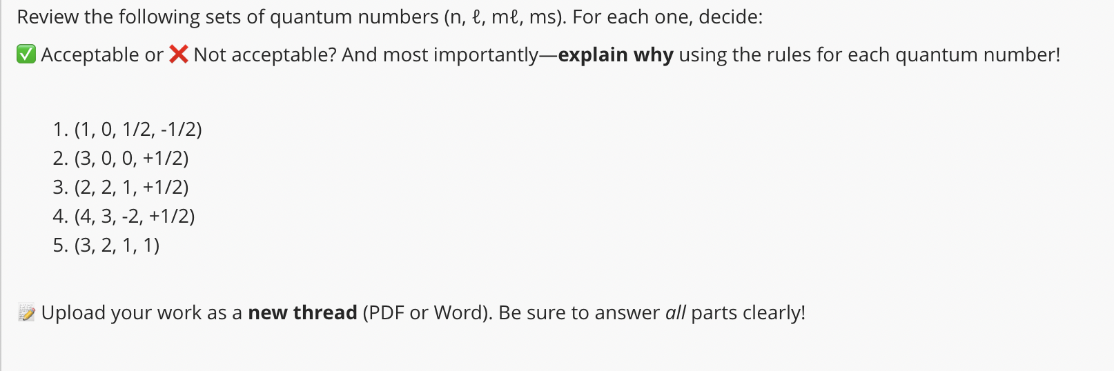 n,l,ml,ms x Not acceptable? And most | Chegg.com