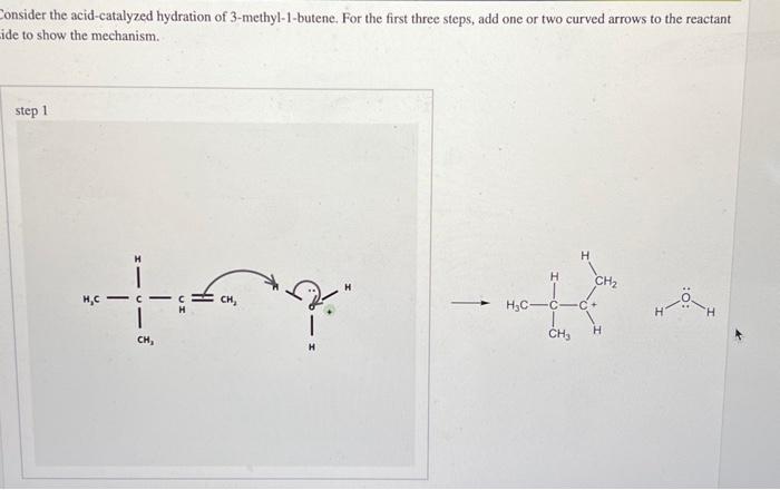 Solved onsider the acid-catalyzed hydration of | Chegg.com