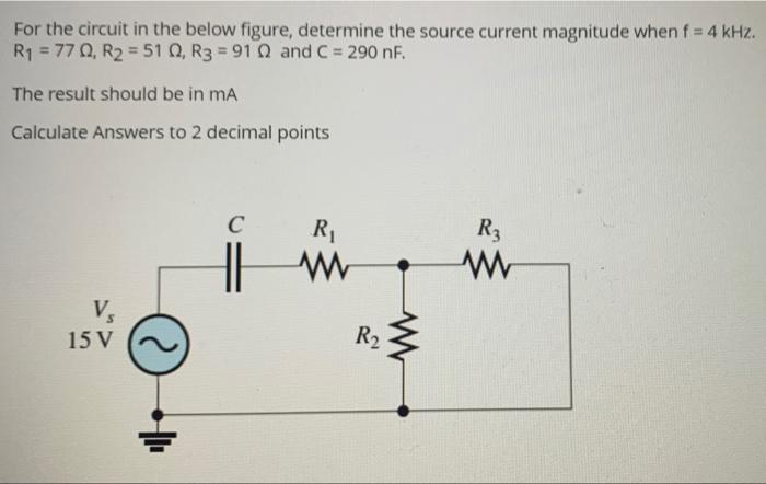 Solved For the circuit in the below figure, determine the | Chegg.com