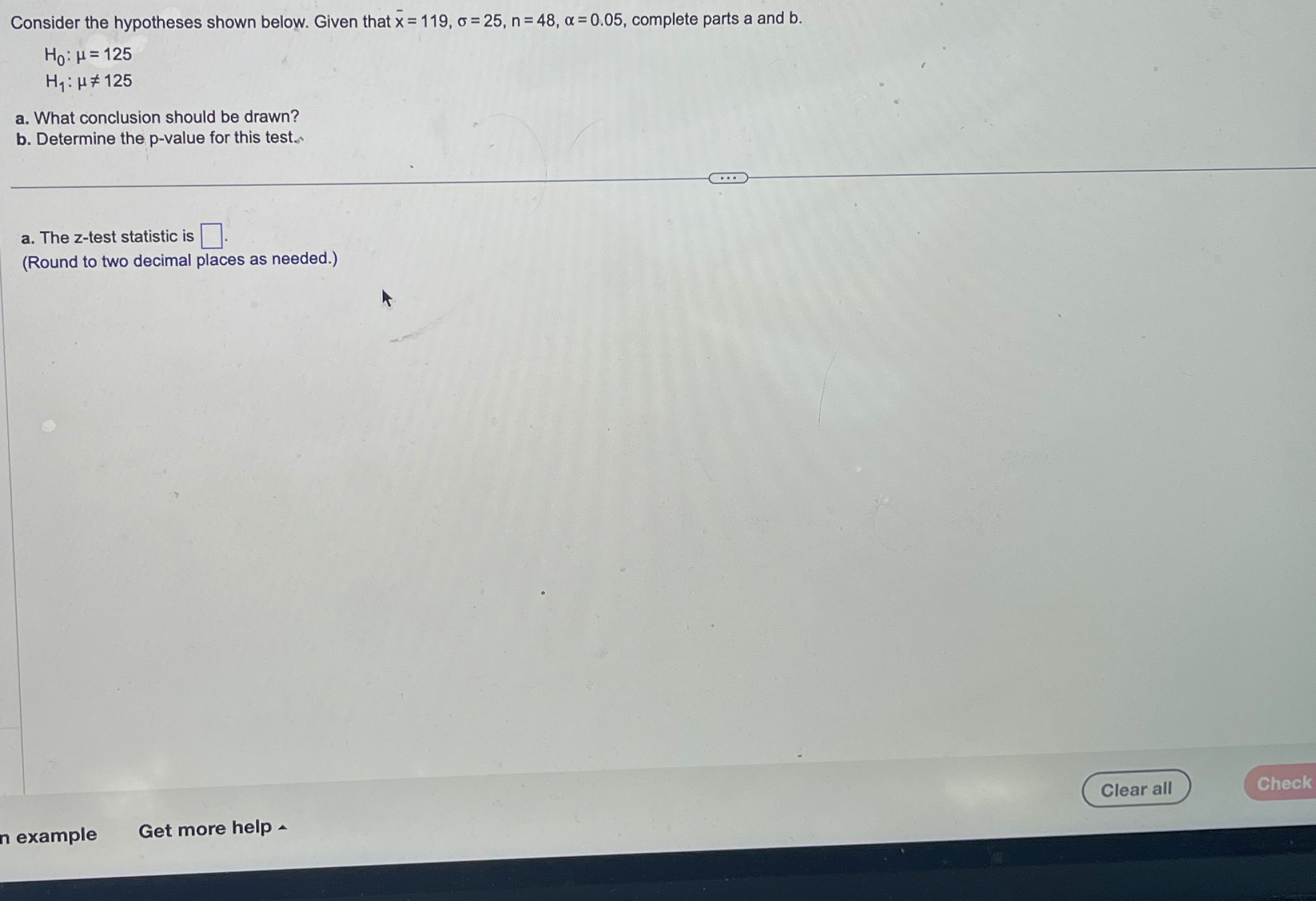 Solved Consider the hypotheses shown below. Given that | Chegg.com