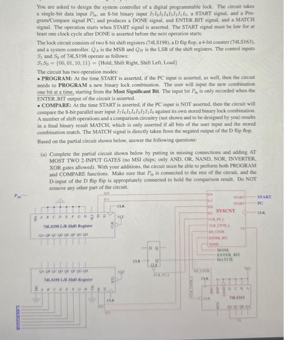 Solved You are asked to design the system controller of a | Chegg.com