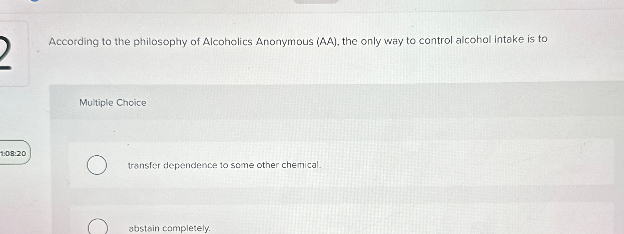 Solved According to the philosophy of Alcoholics Anonymous | Chegg.com
