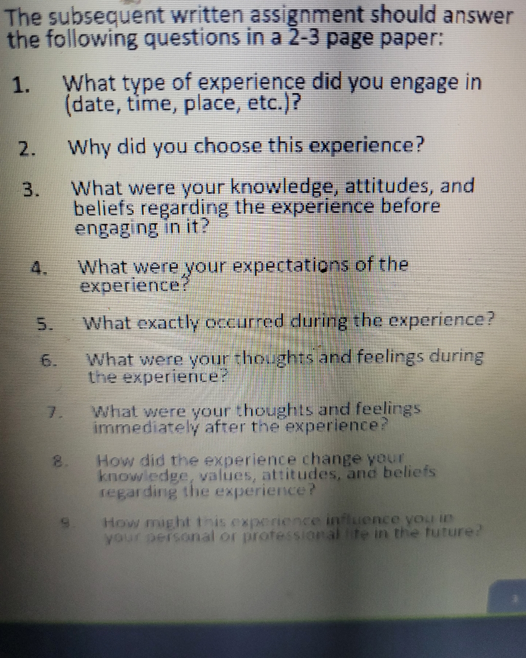 Solved The subsequent written assignment should answer the | Chegg.com