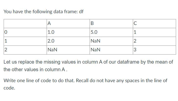 Solved use one line of python code to solve below | Chegg.com