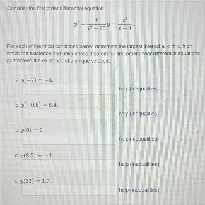 Solved Consider the first order differential equation | Chegg.com