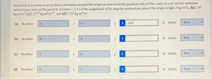 Solved A particle is to move in an xy plane, clockwise | Chegg.com