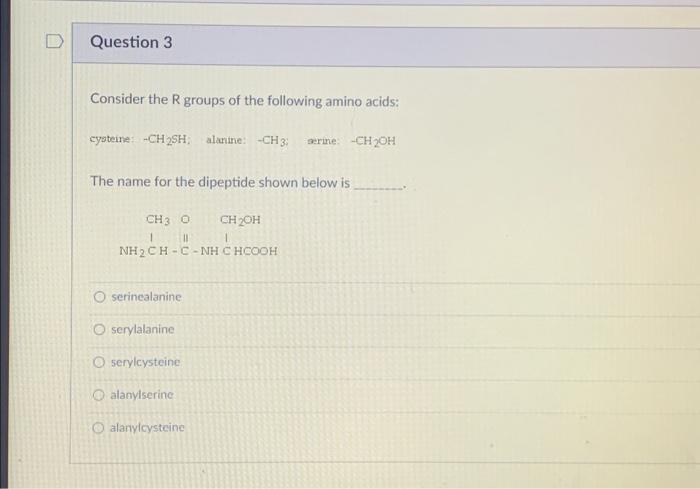 Solved Question 3 Consider the R groups of the following | Chegg.com