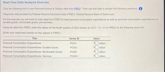 Real-Time Data Analysis Exercise Click the following | Chegg.com