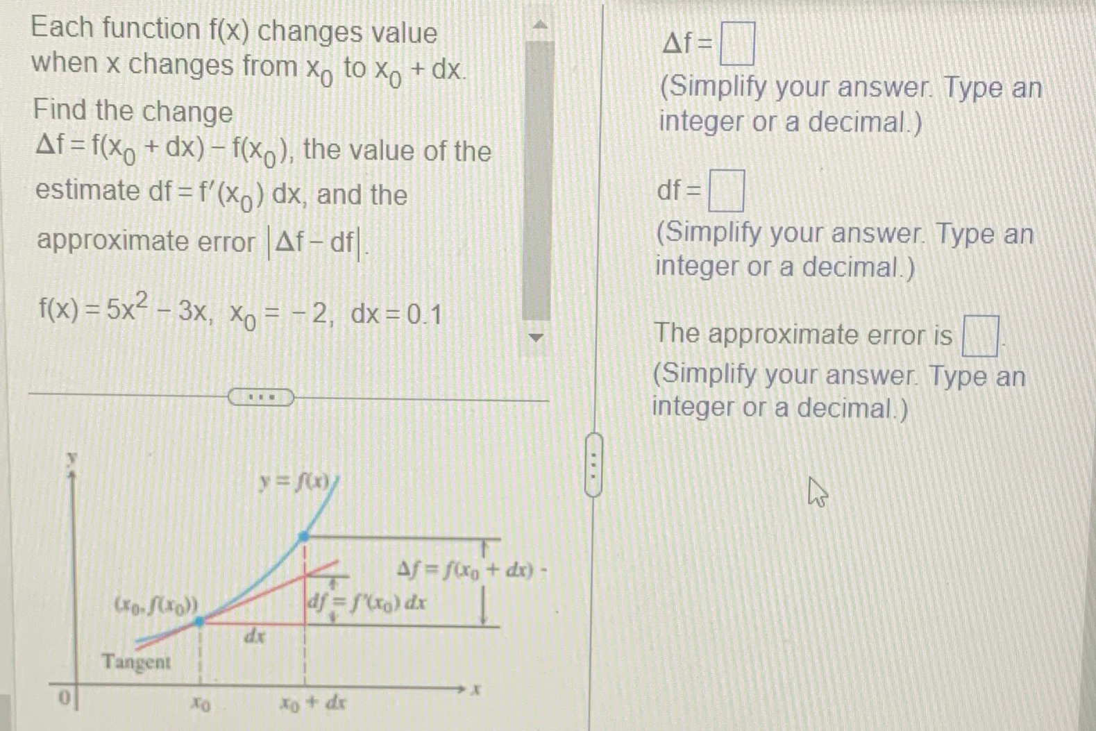 Solved Each function f(x) ﻿changes value when x ﻿changes | Chegg.com