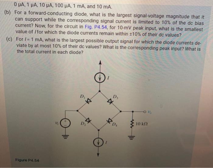 Solved *4.54 in the circuit shown in Fig. P4.54, diodes Dy | Chegg.com