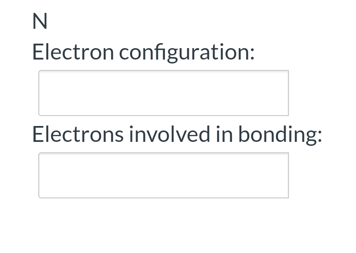 Solved Electron configuration of nitrogen: Electrons | Chegg.com