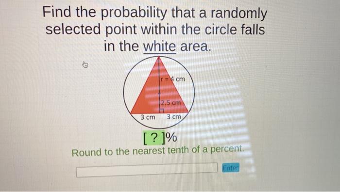 Solved find the probability that it randomly selected point | Chegg.com