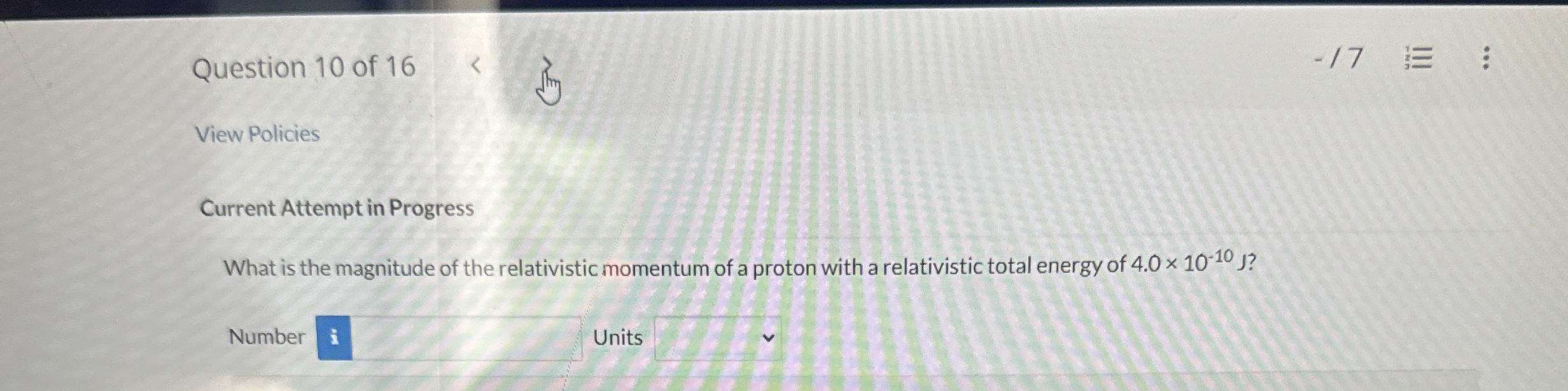 Solved Question 10 ﻿of 16View PoliciesCurrent Attempt in | Chegg.com