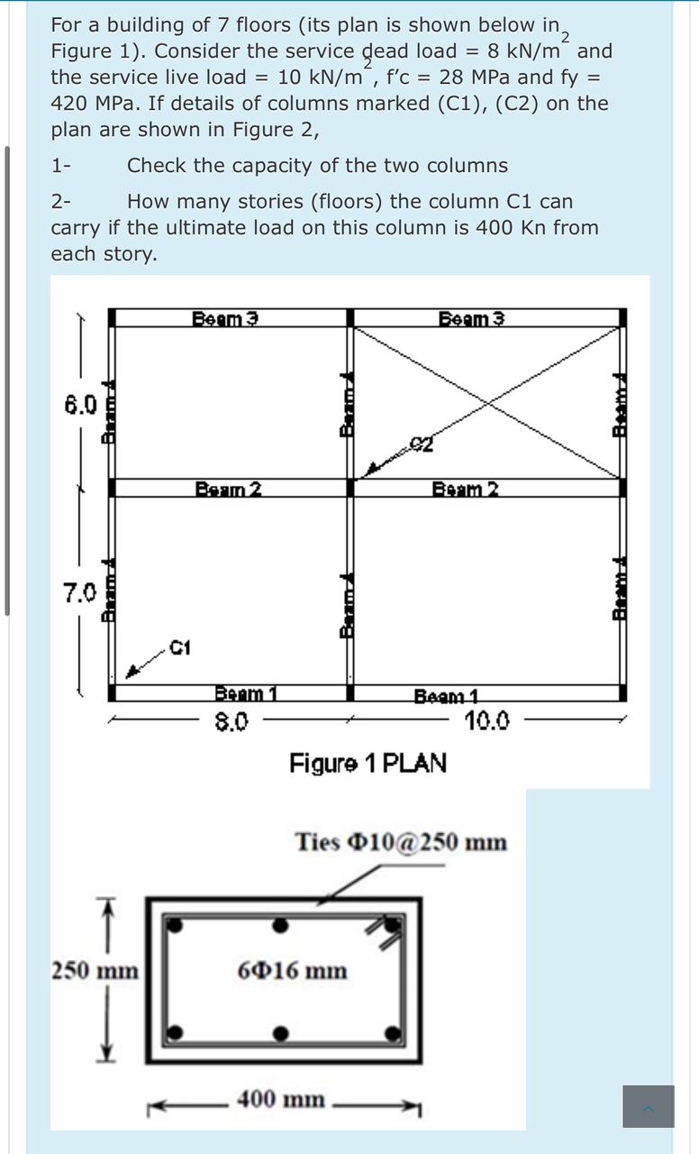 For a building of 7 ﻿floors (its plan is shown below | Chegg.com