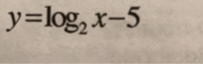 Solved y=log, x-5 | Chegg.com
