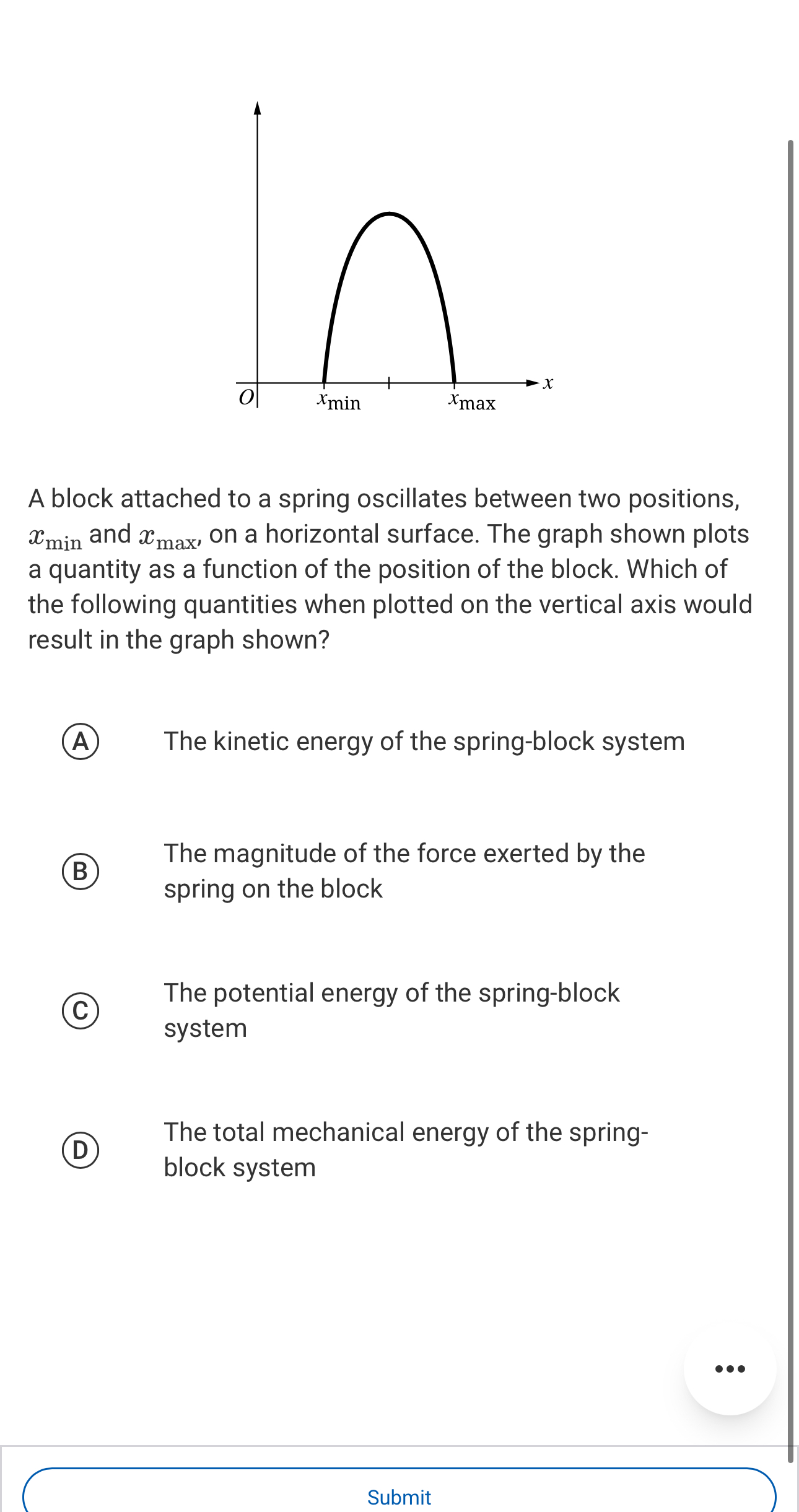 Solved A block attached to a spring oscillates between two | Chegg.com