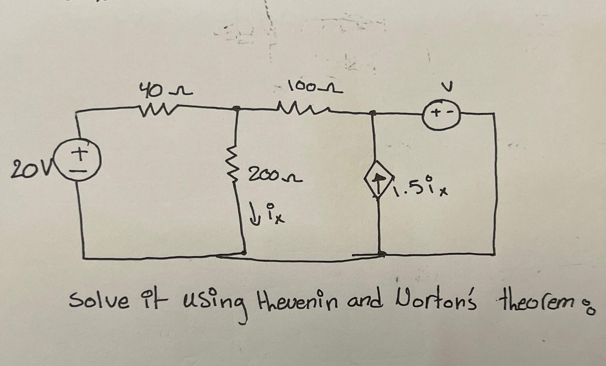 Solved Solve it using thevenin and Norton's theorem: | Chegg.com